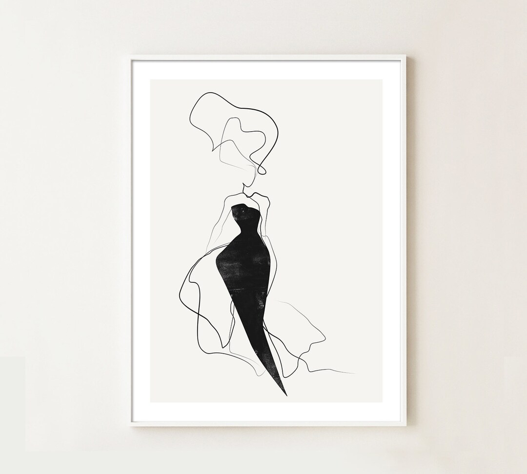 Fashion Wall Art, Woman Model Illustration, Fashion Illustration, Girl ...