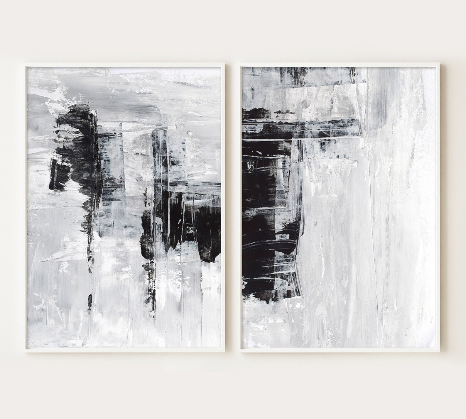 2 Abstract Art Prints Set of Two Paintings Digital Art - Etsy