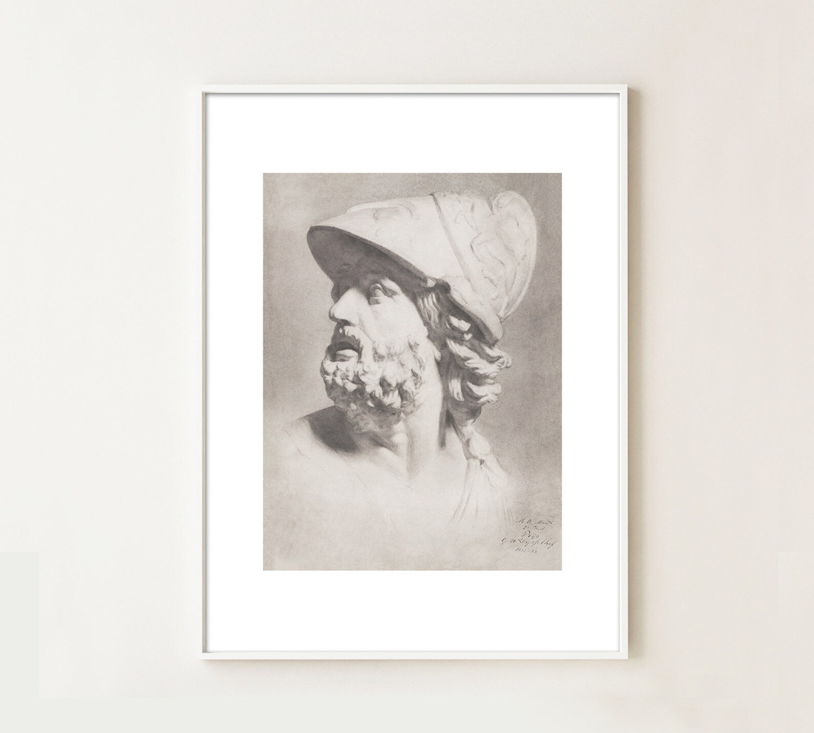 Instant Download Print Portrait Drawing Vintage - Etsy