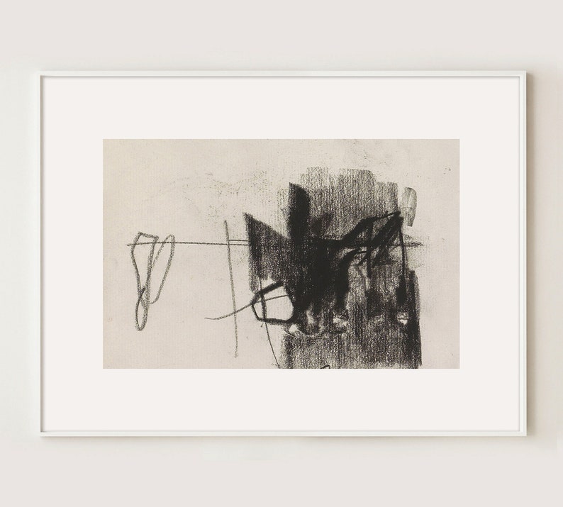 Vintage Abstract Print Sketch Art Print Minimalist Wall Art - Etsy