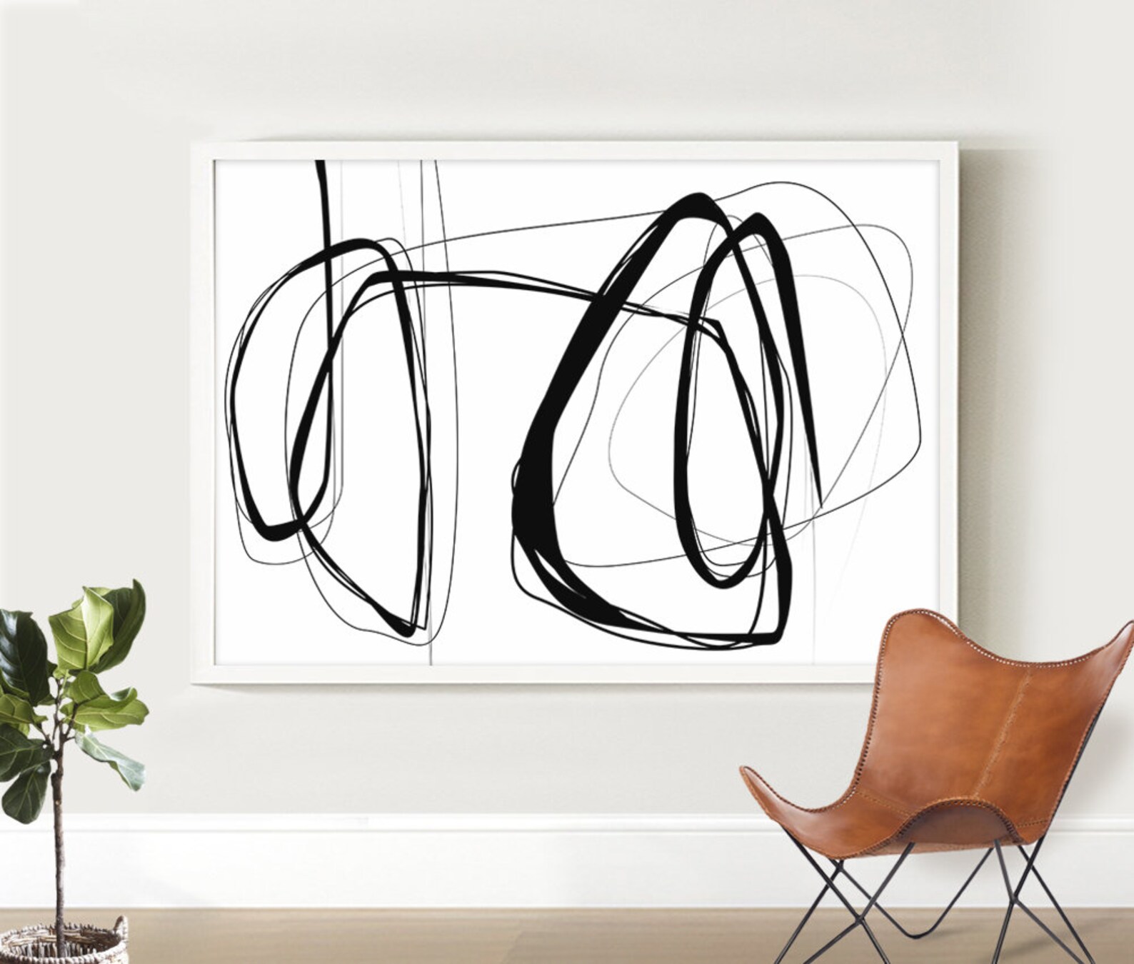 Black White Art Abstract Painting Print Abstract Art - Etsy