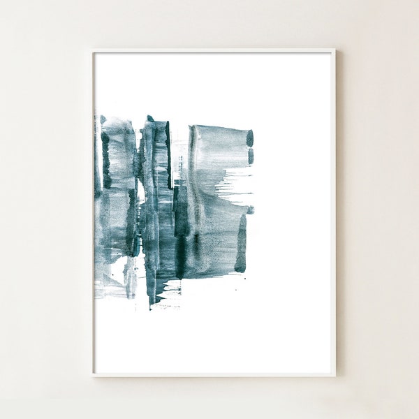Teal Abstract Art - Etsy