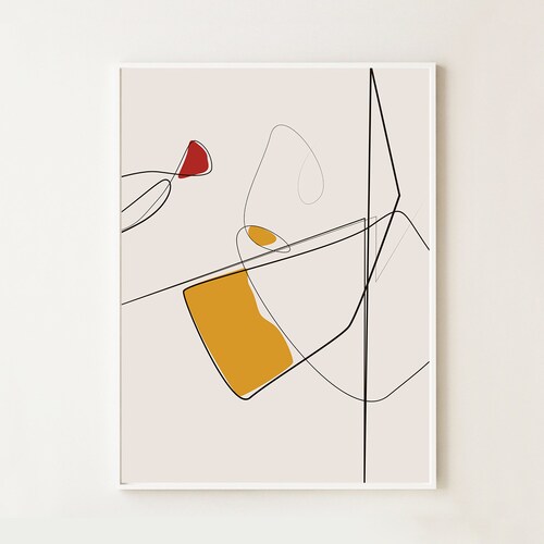 Abstract Art Print Minimal Art Line Art Geometric Art - Etsy