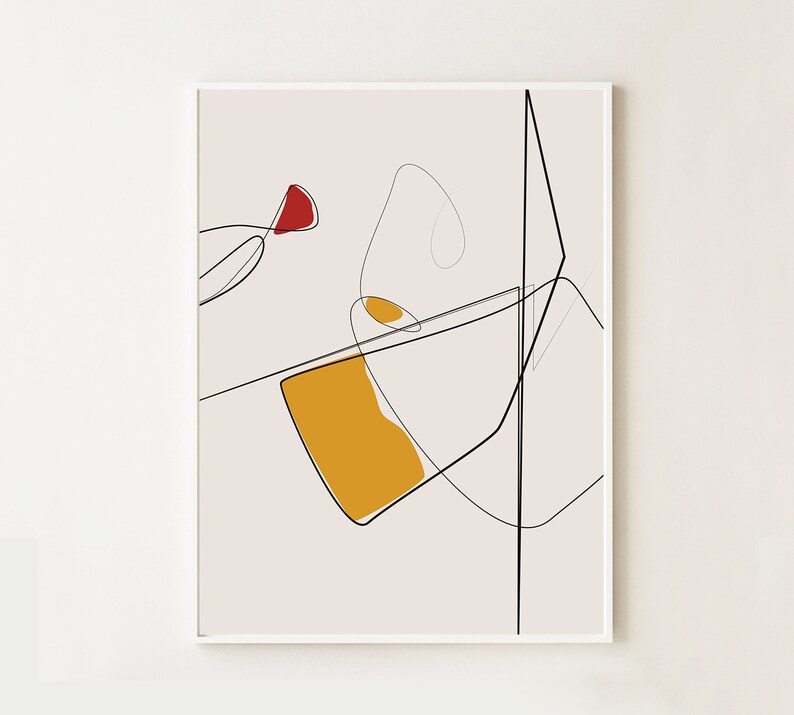 Abstract Art Print Minimal Art Line Art Geometric Art - Etsy