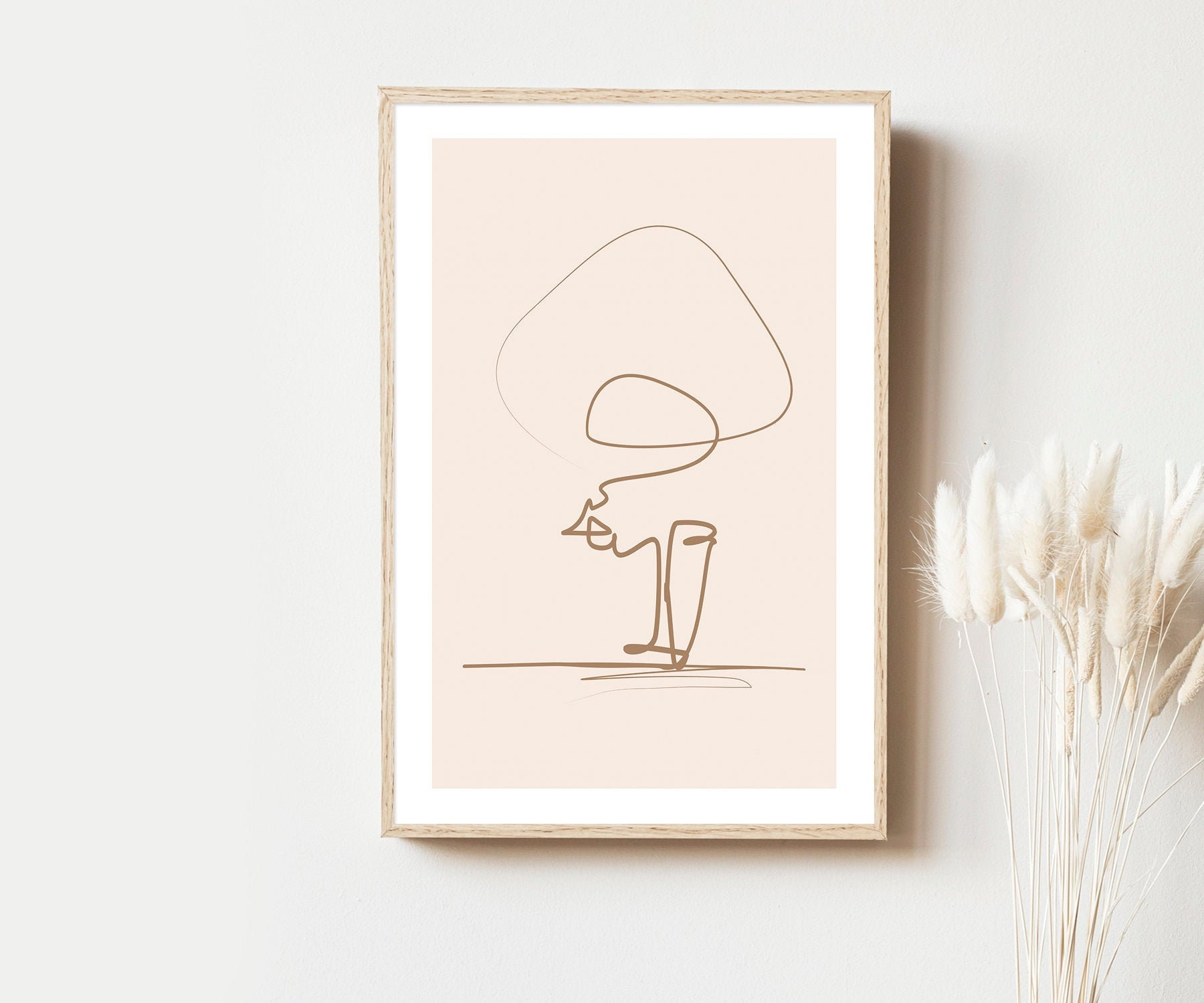 One Line Drawing Fine Line Art Abstract Print Minimal Art | Etsy