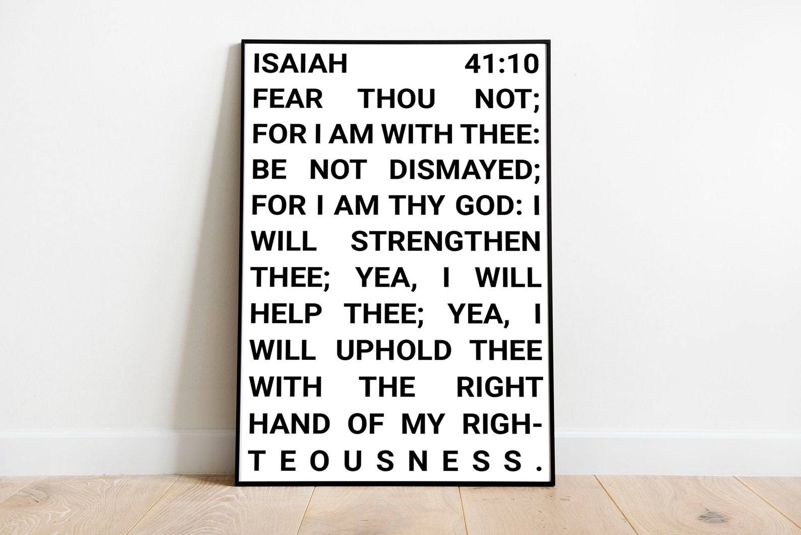 Printable Bible Verse 'isaiah 41:10' Wall Art - 5 Different Poster ...