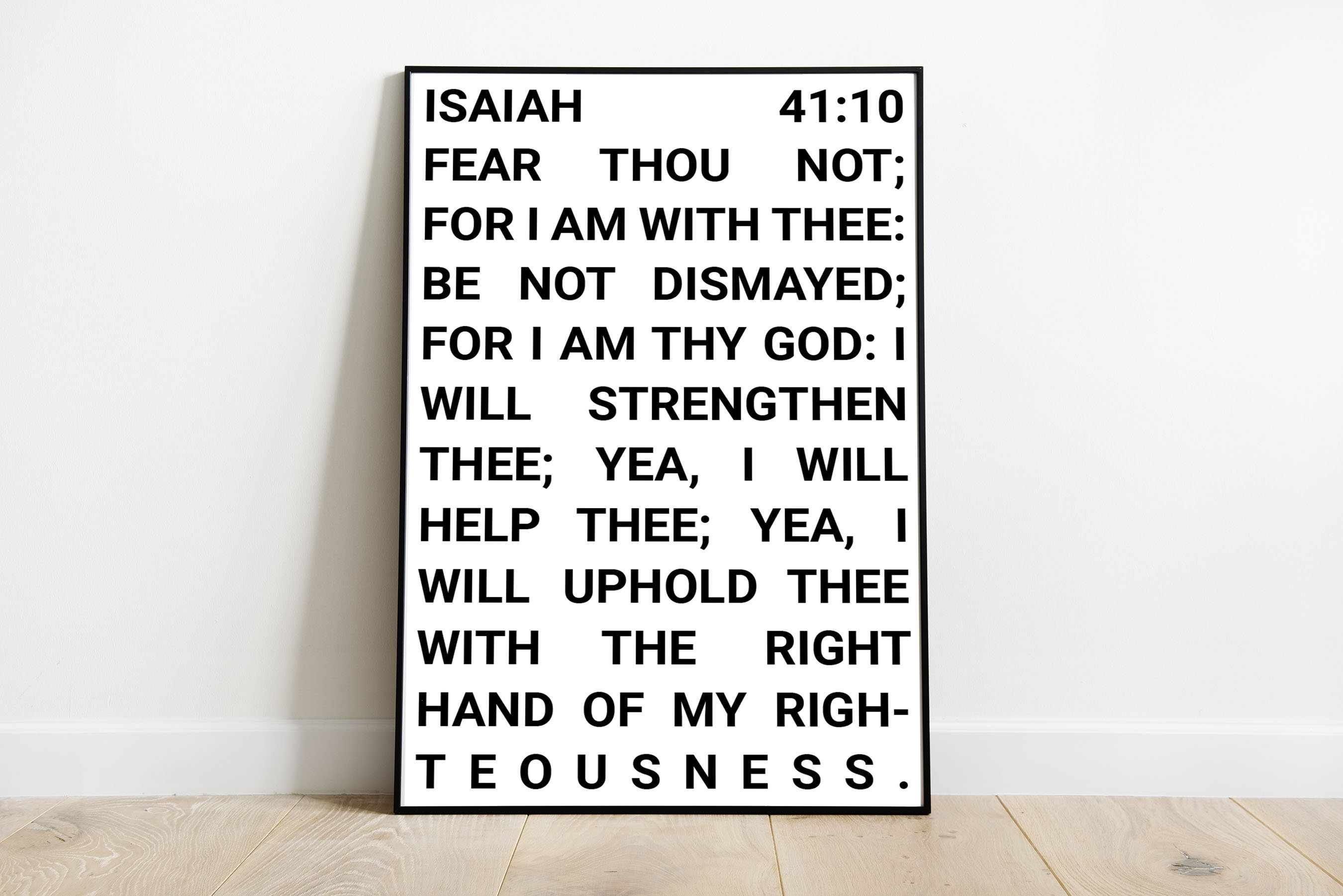 Printable Bible Verse 'isaiah 41:10' Wall Art - 5 Different Poster ...