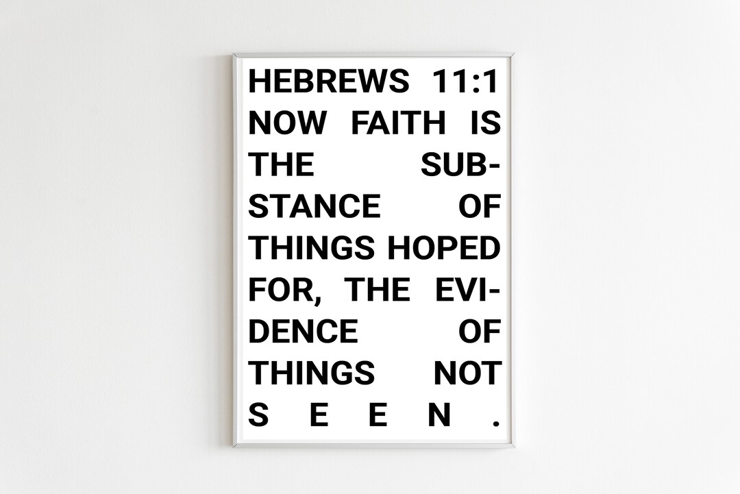 Printable Bible Verse 'hebrews 11:1' Wall Art - 5 Different Poster ...