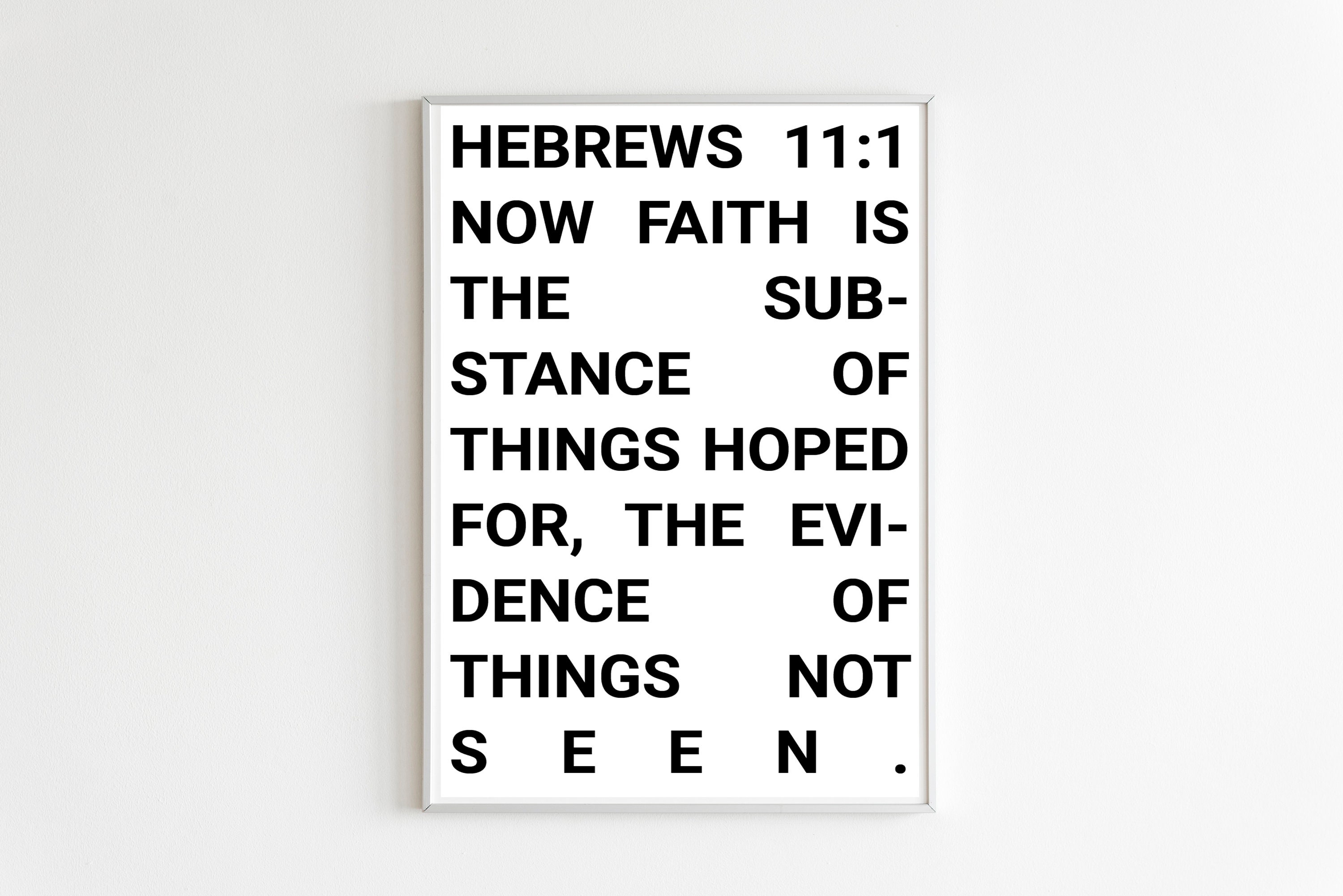 Printable Bible Verse 'hebrews 11:1' Wall Art 5 - Etsy