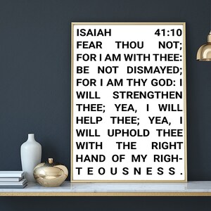Printable Bible Verse 'isaiah 41:10' Wall Art - 5 Different Poster ...