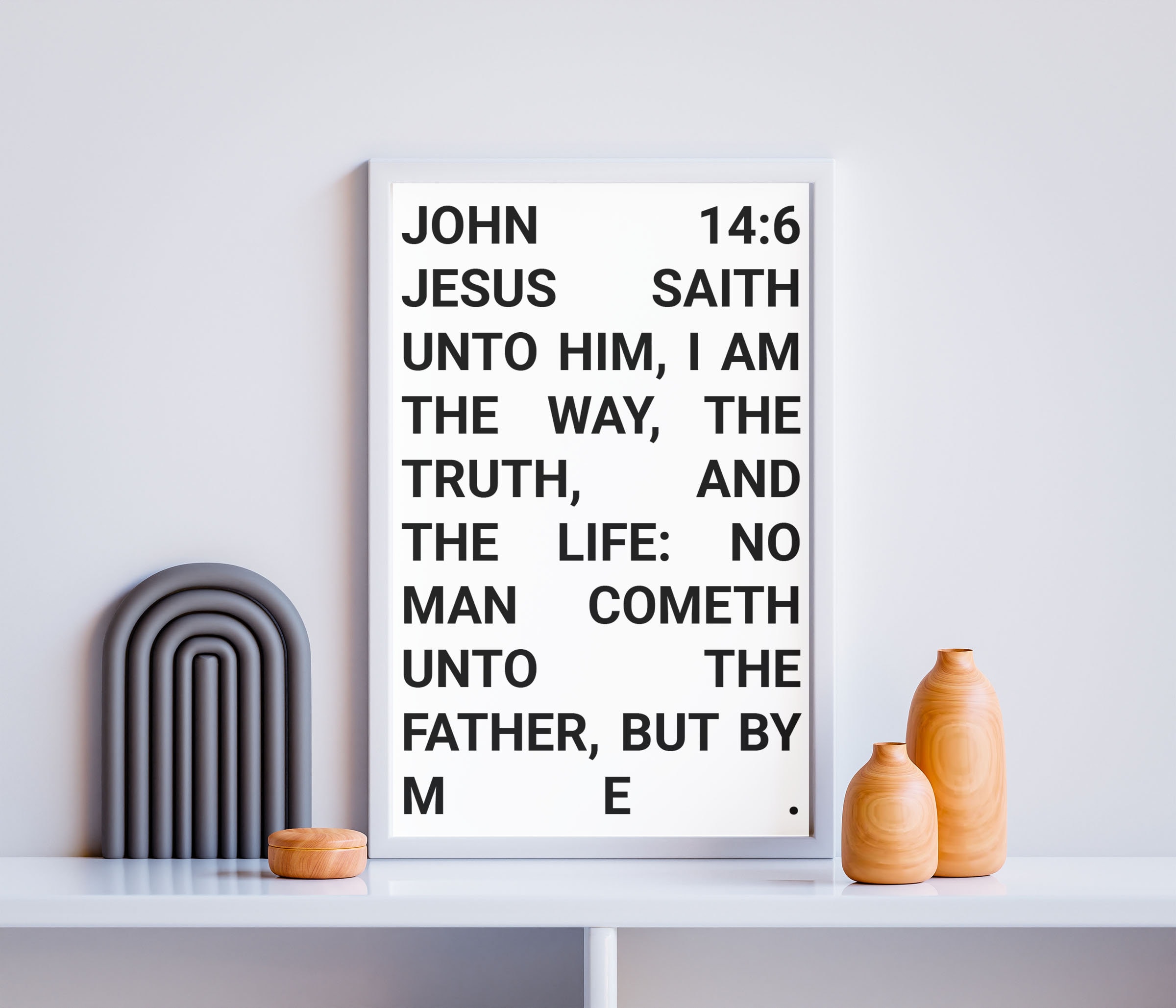 Printable Bible Verse 'john 14:6' Wall Art 5 Different Poster Sizes for ...
