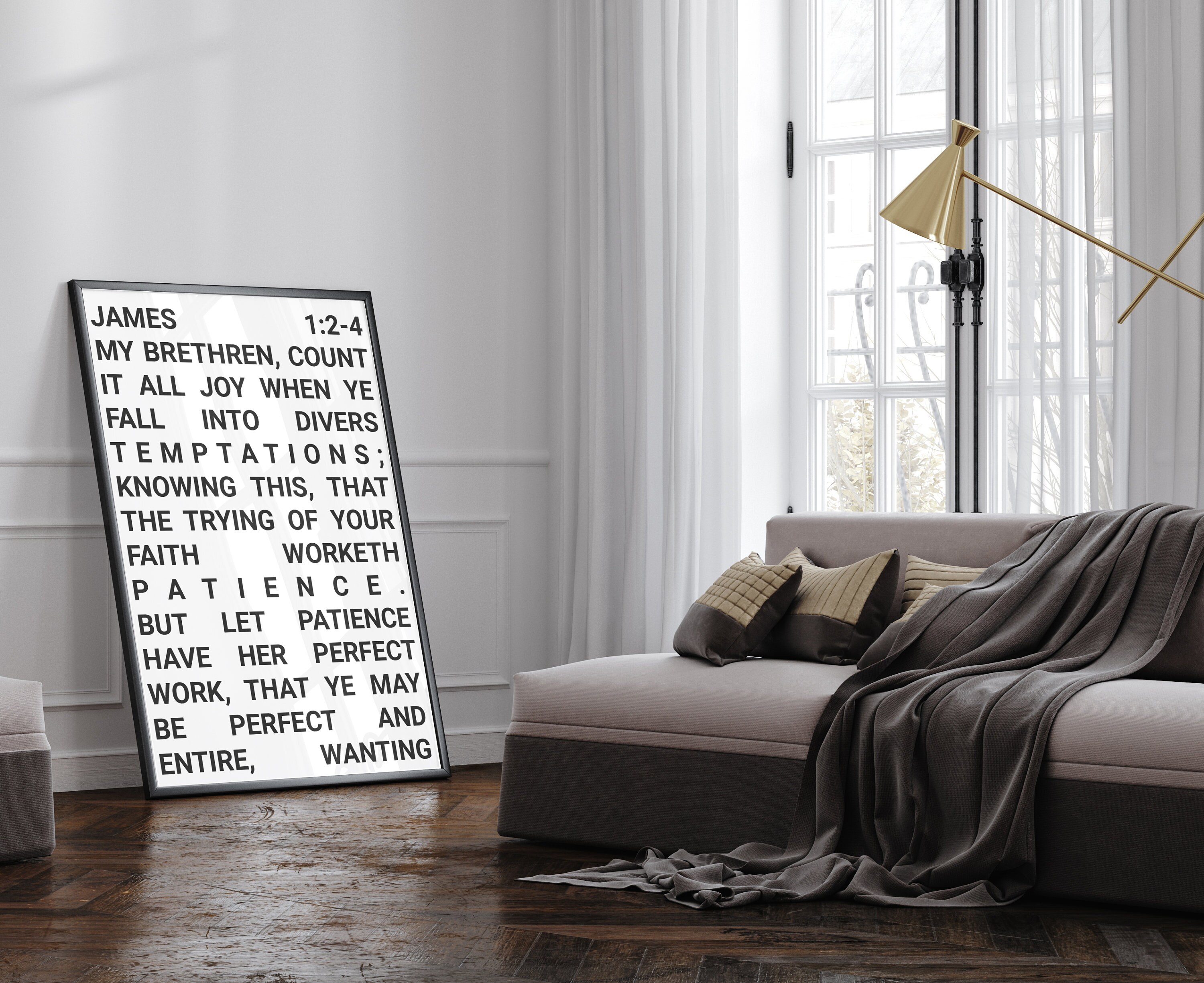 Printable Bible Verse 'james 1:2-4' Wall Art 5 - Etsy