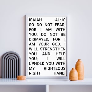 Printable Bible Verse 'isaiah 41:10' Wall Art - 5 Different Poster ...