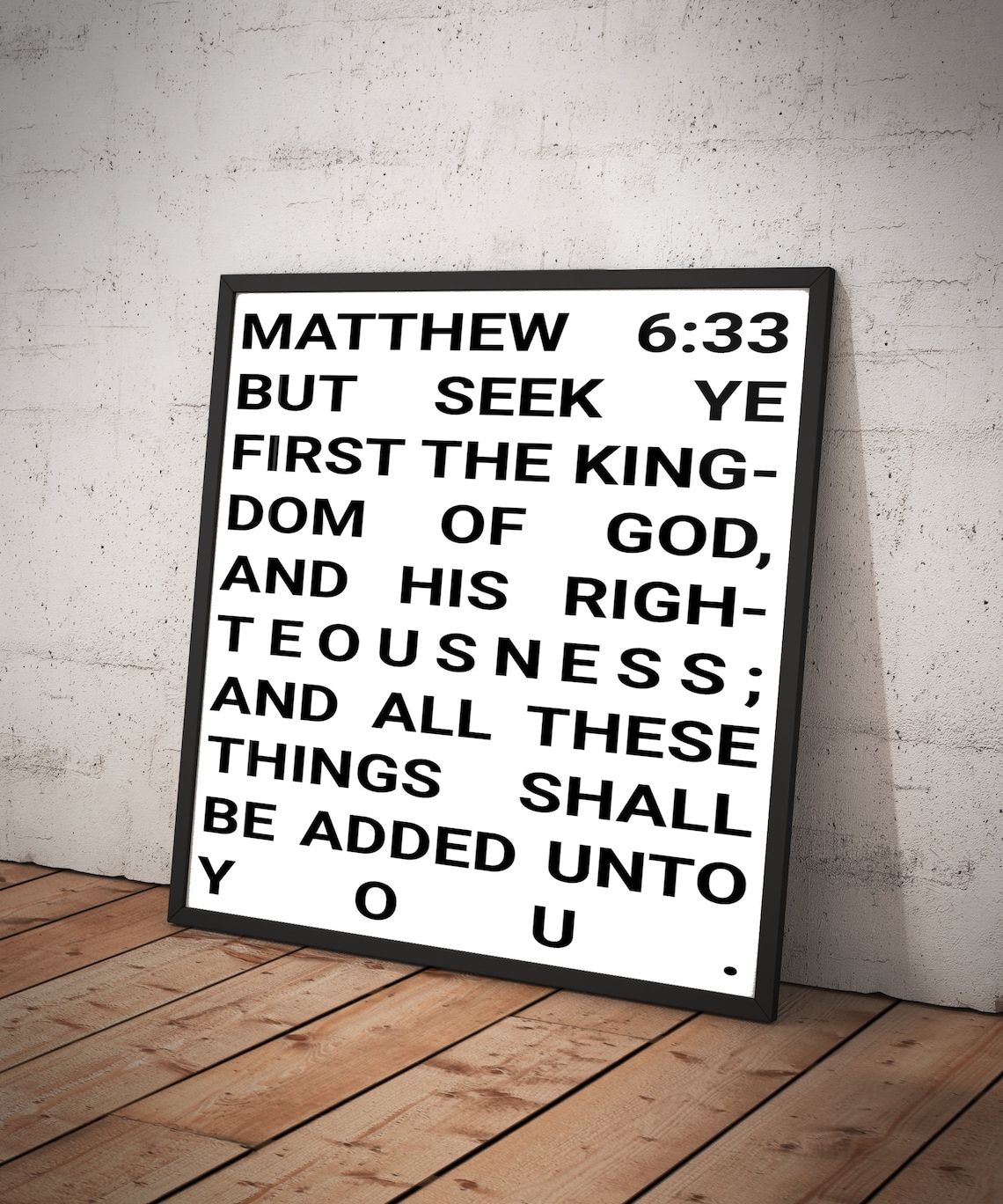 Printable Bible Verse 'matthew 6:33' Wall Art - 5 Different Poster ...