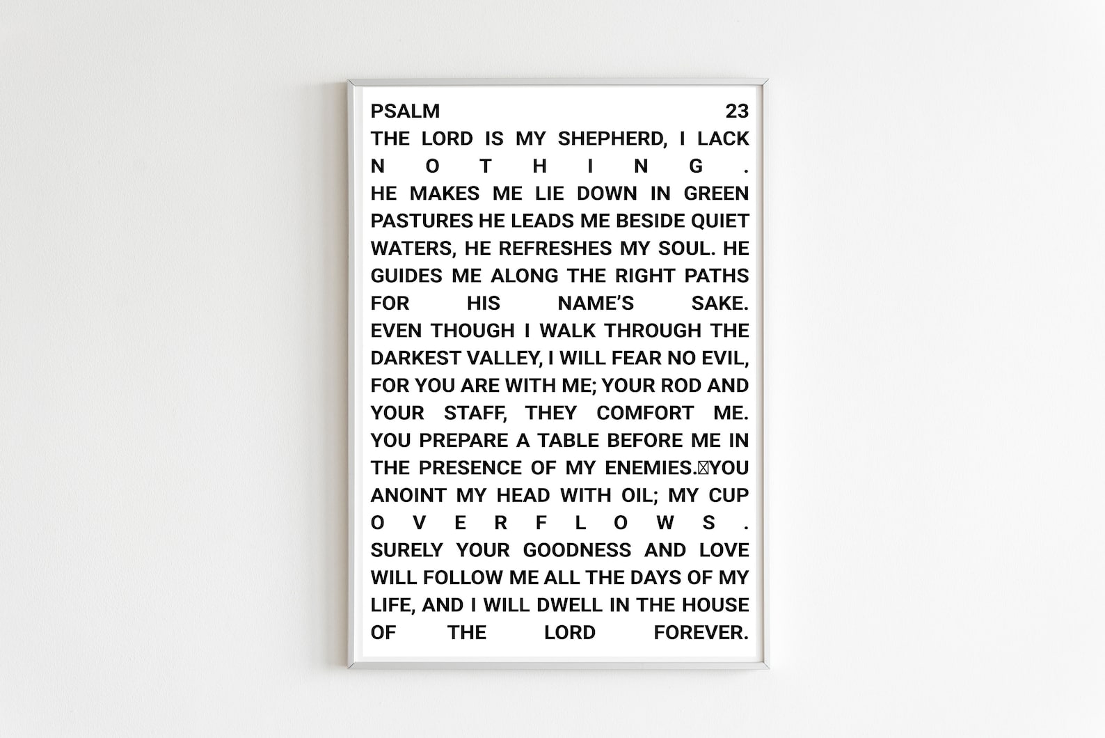 Printable Bible Verse 'psalm 23' Wall Art 5 Different Poster Sizes for ...