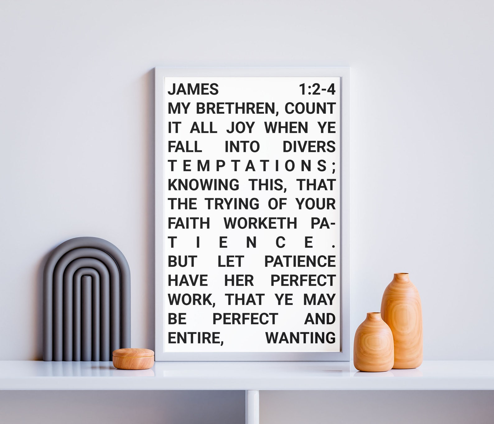 Printable Bible Verse 'james 1:2-4' Wall Art 5 Different Poster Sizes ...