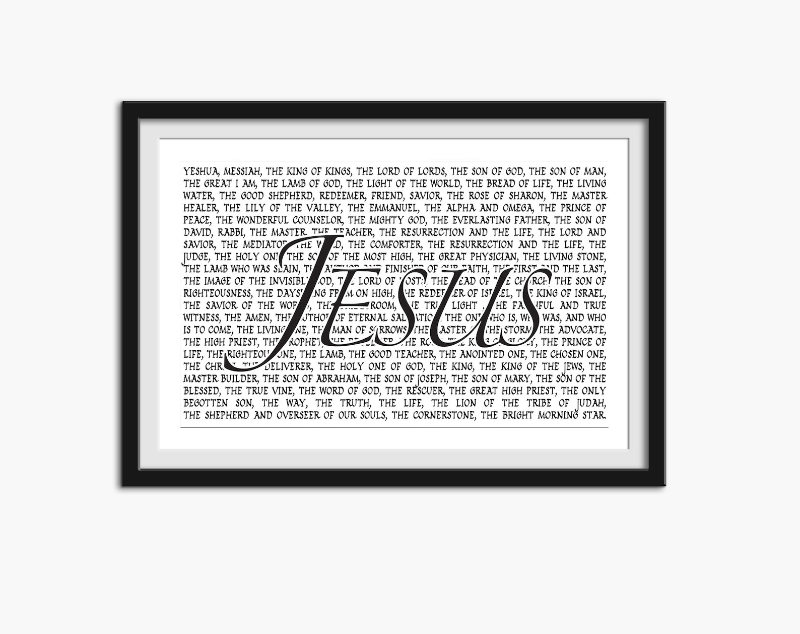 80 Names of Jesus From the Bible | Printable Wall Art | 6 Sizes for ...