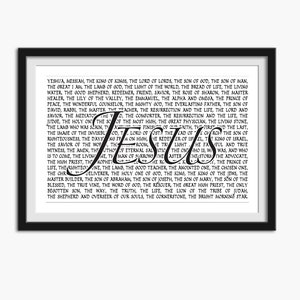 80 Names of Jesus From the Bible | Printable Wall Art | 6 Sizes for ...