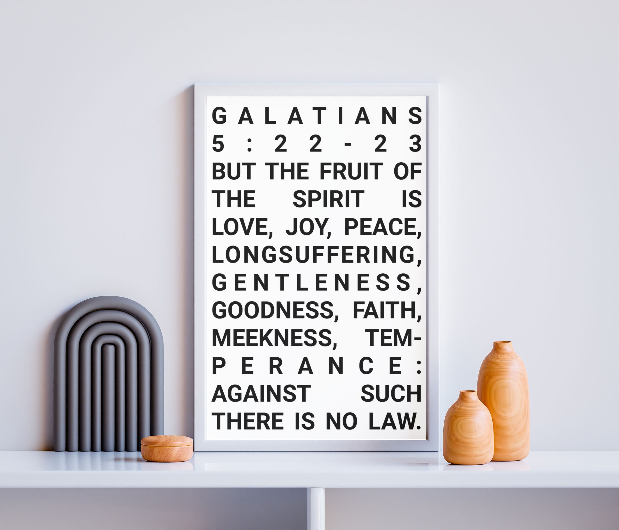 Printable Bible Verse 'galatians 5:22-23' Wall Art 5 Different Poster ...