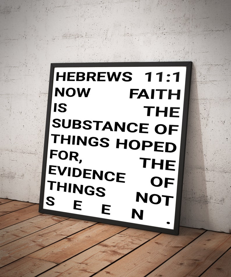 Printable Bible Verse 'hebrews 11:1' Wall Art 5 - Etsy