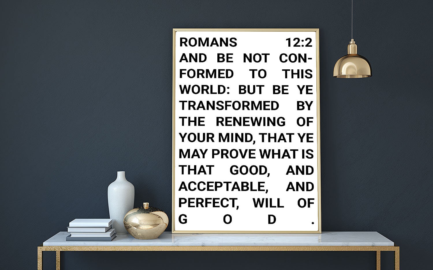 Printable Bible Verse 'romans 12:2' Wall Art - 5 Different Poster Sizes ...
