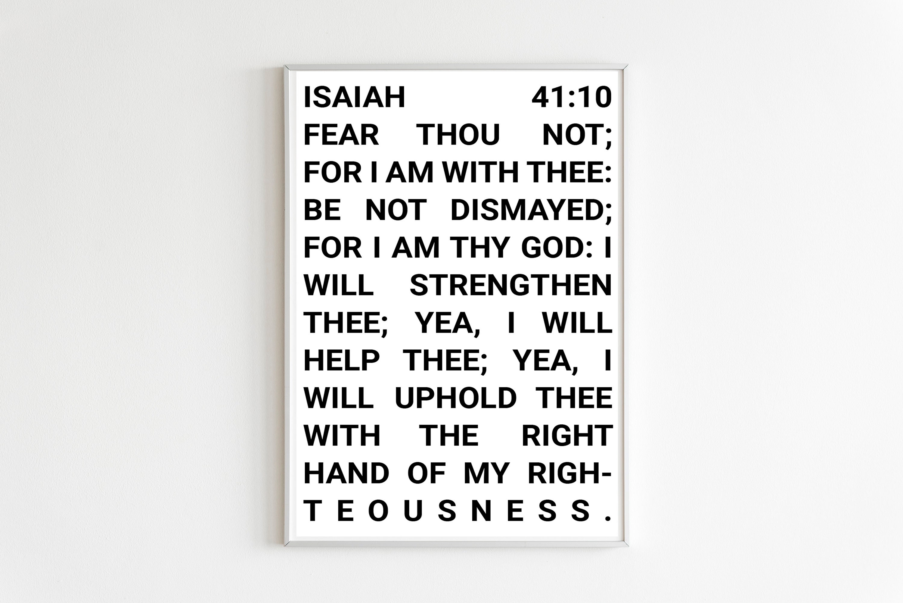 Printable Bible Verse 'isaiah 41:10' Wall Art - 5 Different Poster ...