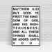 Printable Bible Verse 'matthew 6:33' Wall Art - 5 Different Poster ...