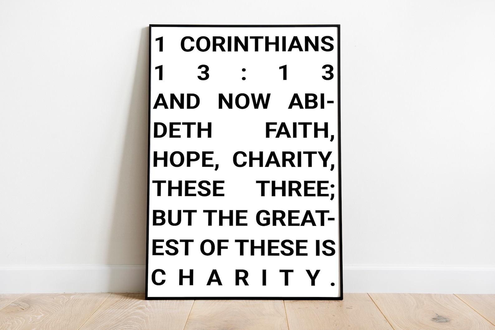 Printable Bible Verse '1 Corinthians 13:13' Wall Art - 5 Different ...