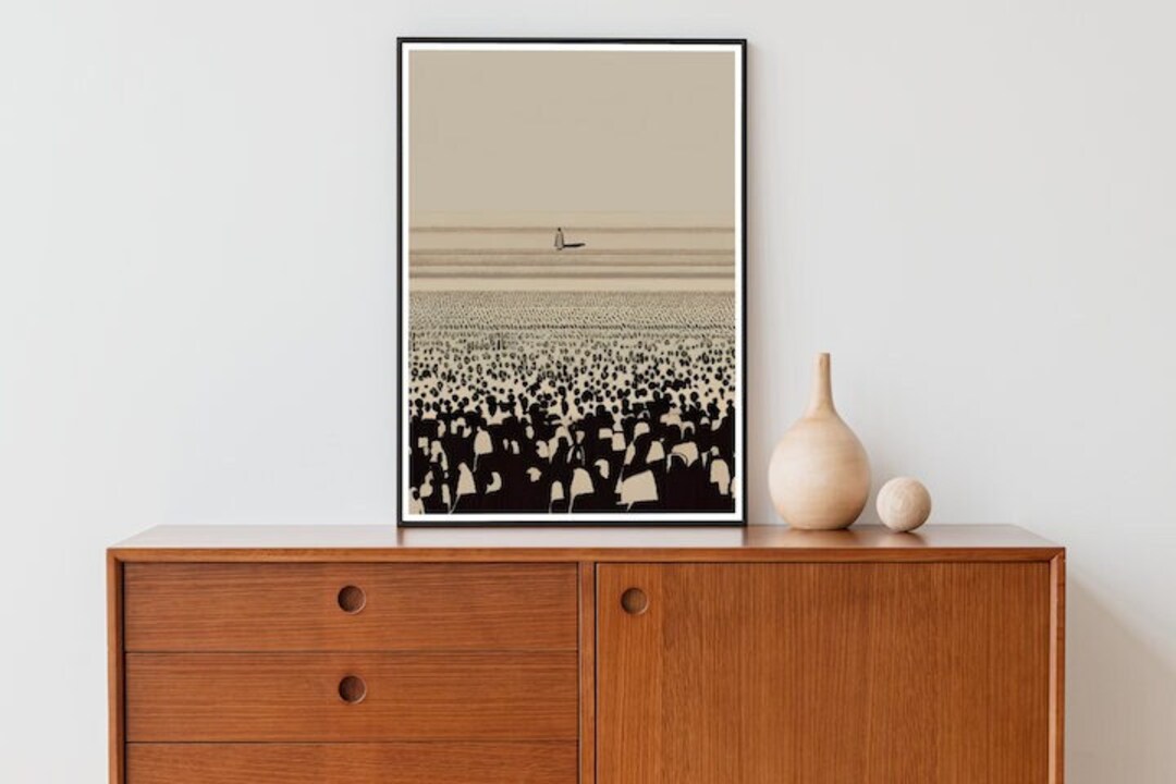 Bible Story Wall Art, Jesus Feeding the 5000, Printable Minimalist ...