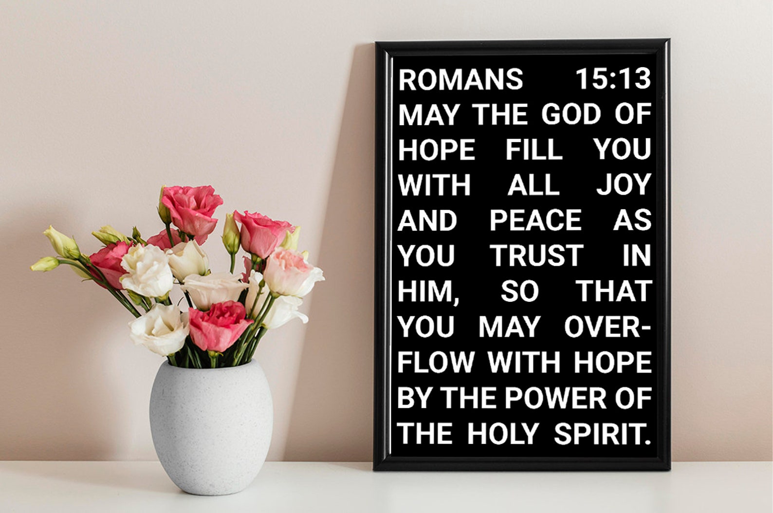 Printable Bible Verse 'romans 15-13' Wall Art - 5 Different Poster ...