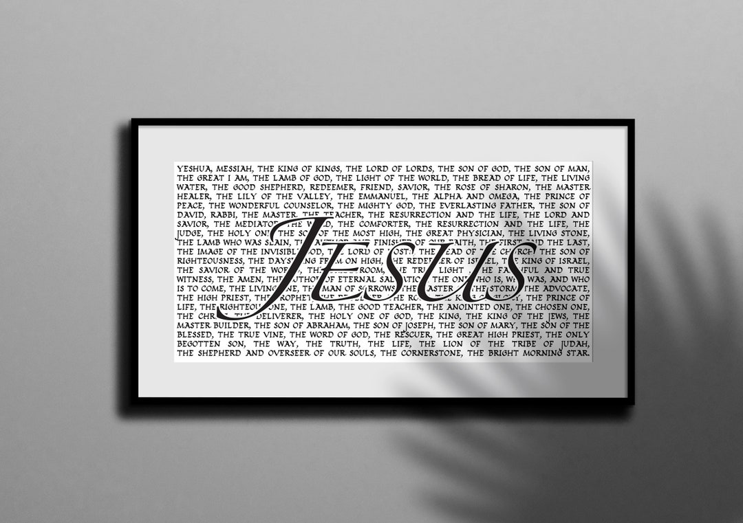 80 Names of Jesus From the Bible | Printable Wall Art | 6 Sizes for ...