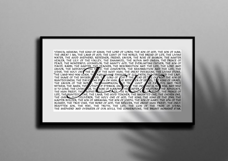 80 Names of Jesus From the Bible | Printable Wall Art | 6 Sizes for ...