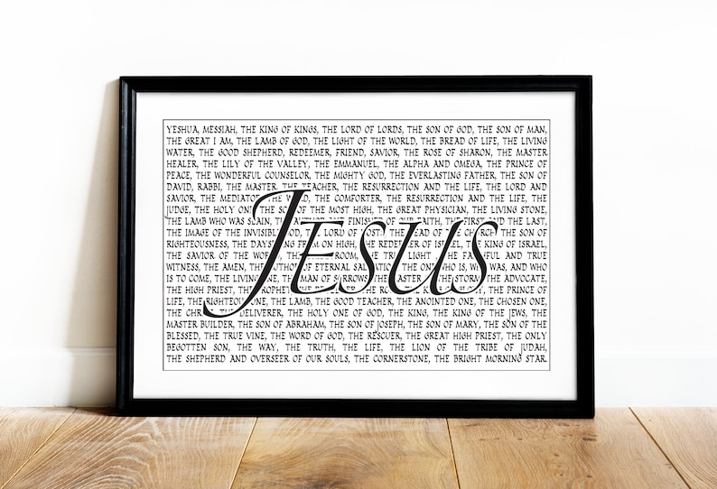 80 Names of Jesus From the Bible | Printable Wall Art | 6 Sizes for ...