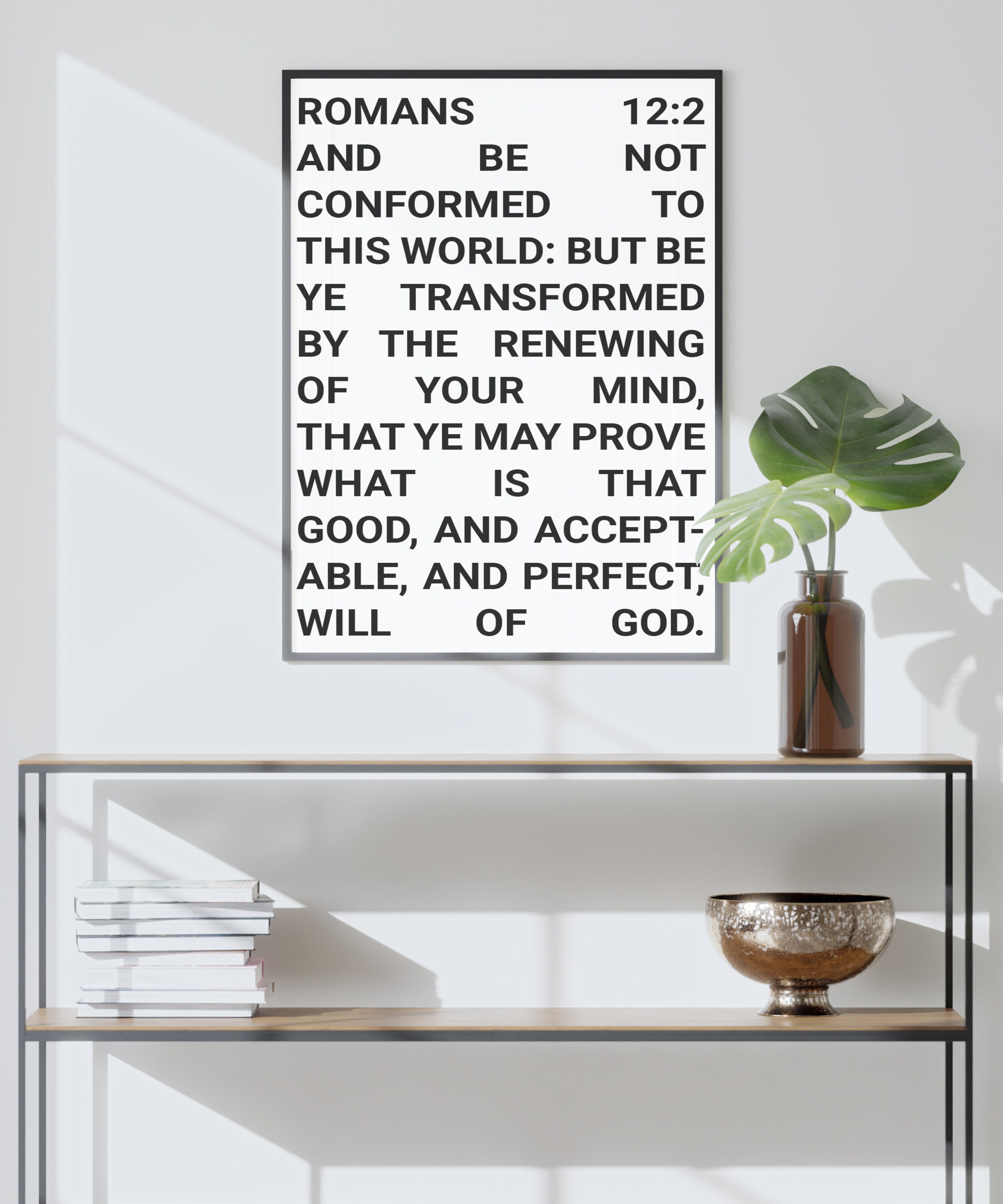 Printable Bible Verse 'romans 12:2' Wall Art 5 Different Poster Sizes ...
