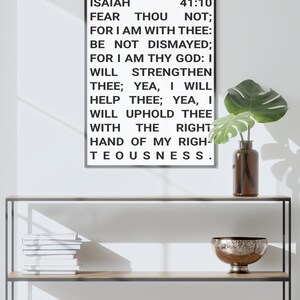 Printable Bible Verse 'isaiah 41:10' Wall Art - 5 Different Poster ...