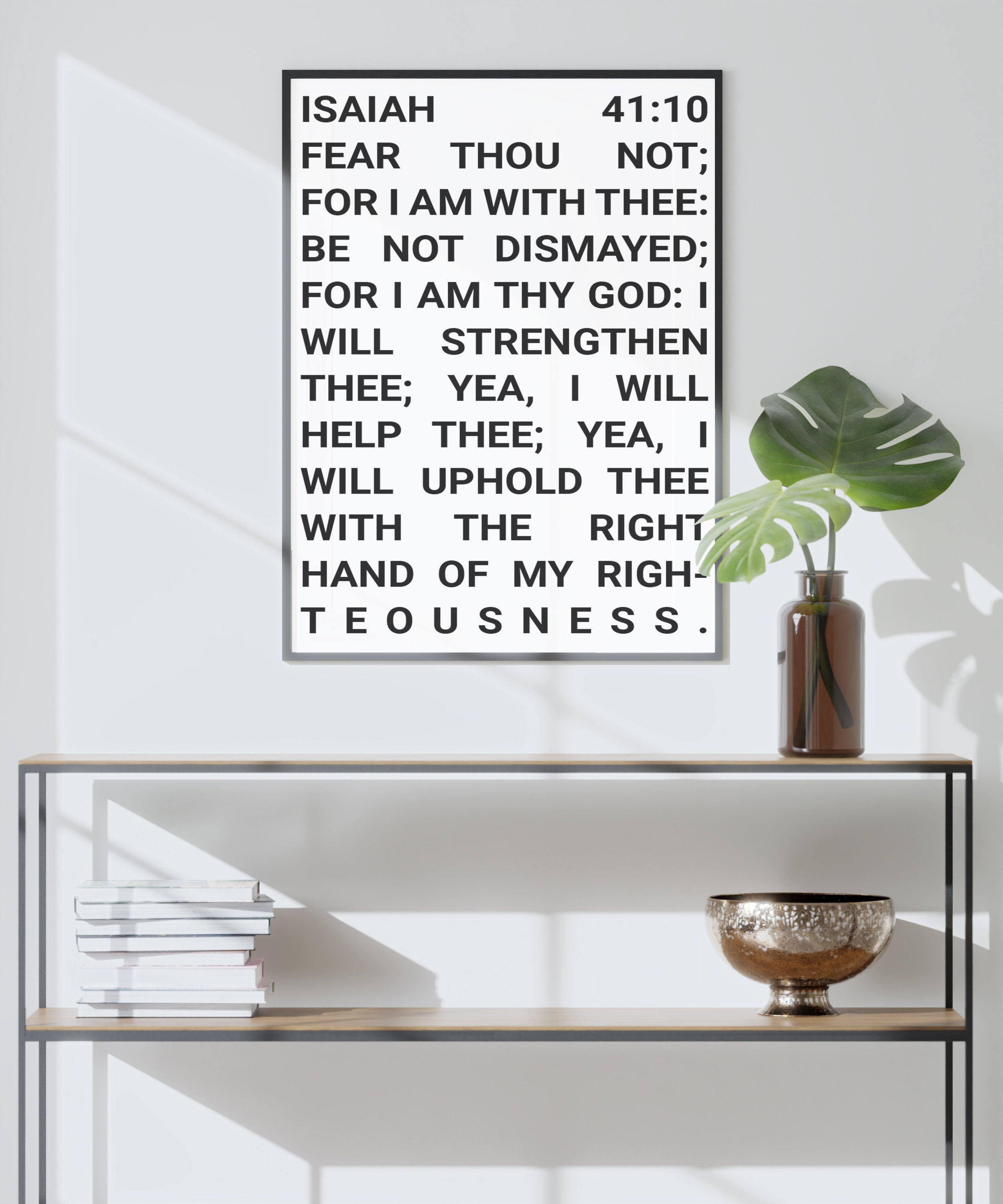 Printable Bible Verse 'isaiah 41:10' Wall Art - 5 Different Poster ...