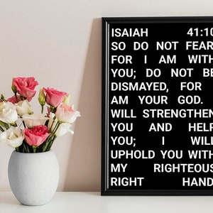 Printable Bible Verse 'isaiah 41:10' Wall Art - 5 Different Poster ...