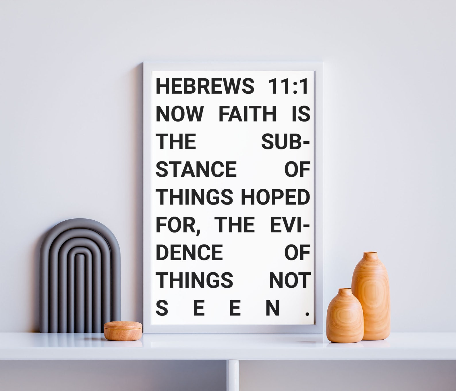 Printable Bible Verse 'hebrews 11:1' Wall Art - 5 Different Poster ...
