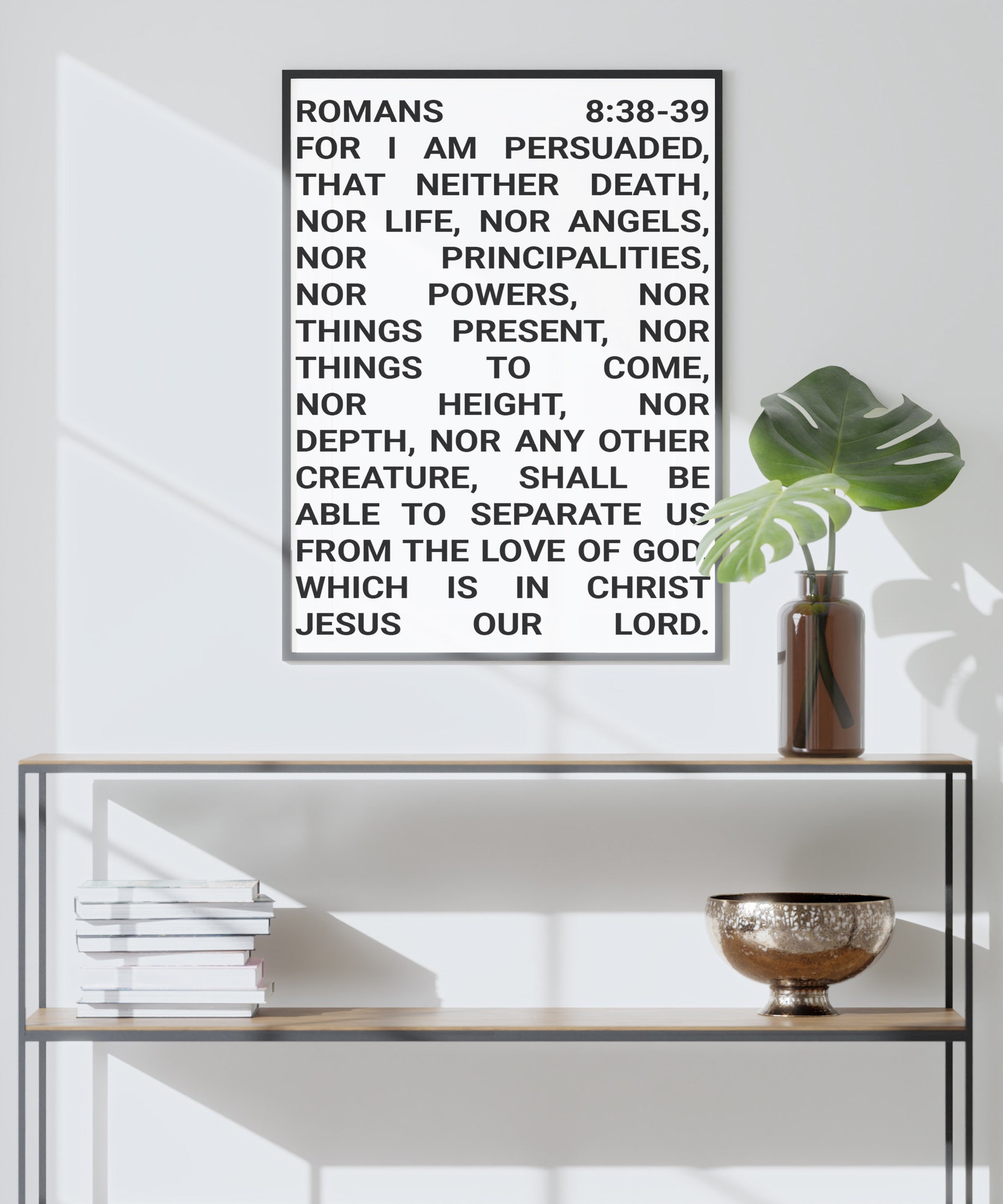Printable Bible Verse 'romans 8:38-39' Wall Art - 5 Different Poster ...