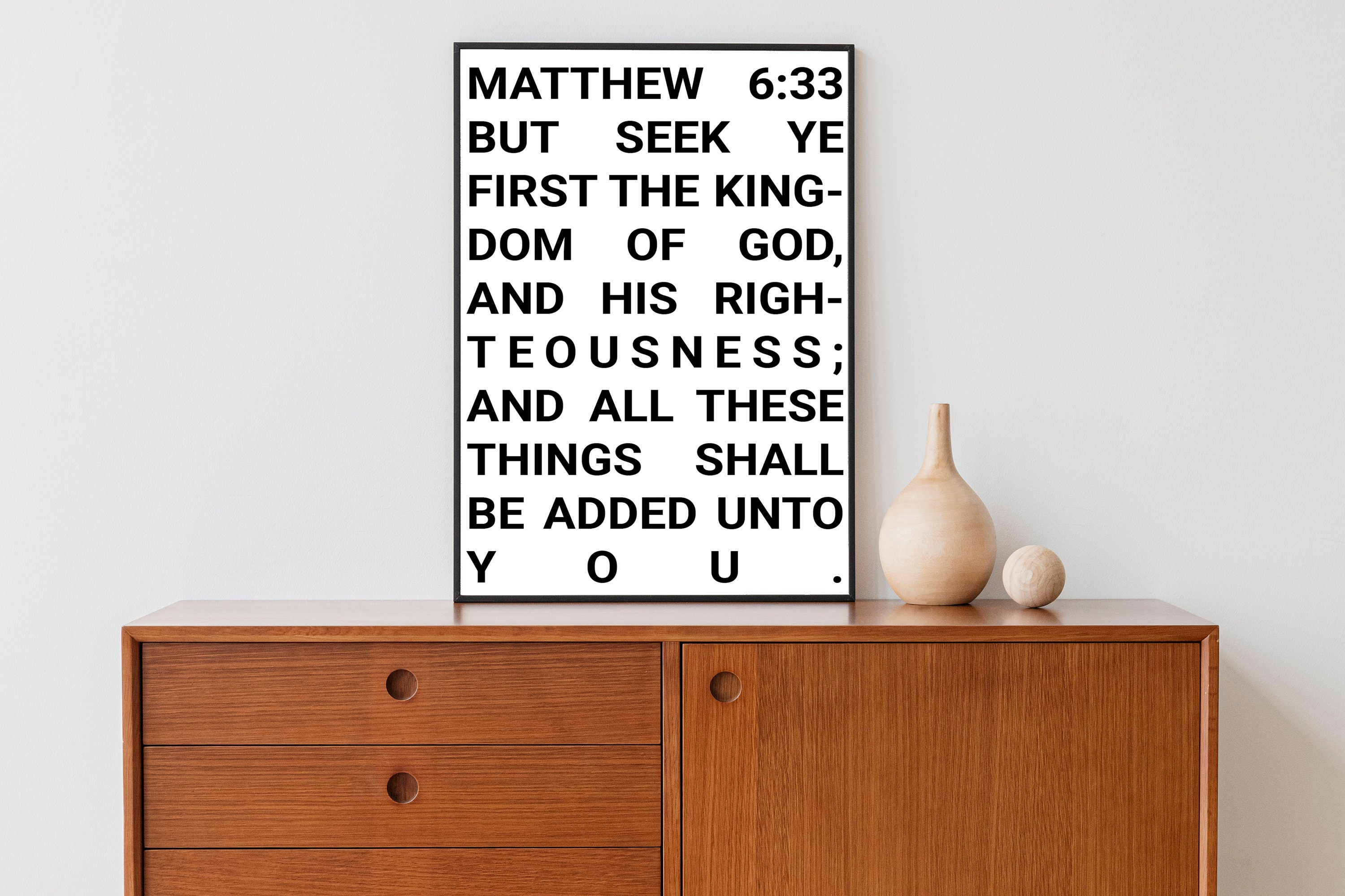 Printable Bible Verse 'matthew 6:33' Wall Art - 5 Different Poster ...