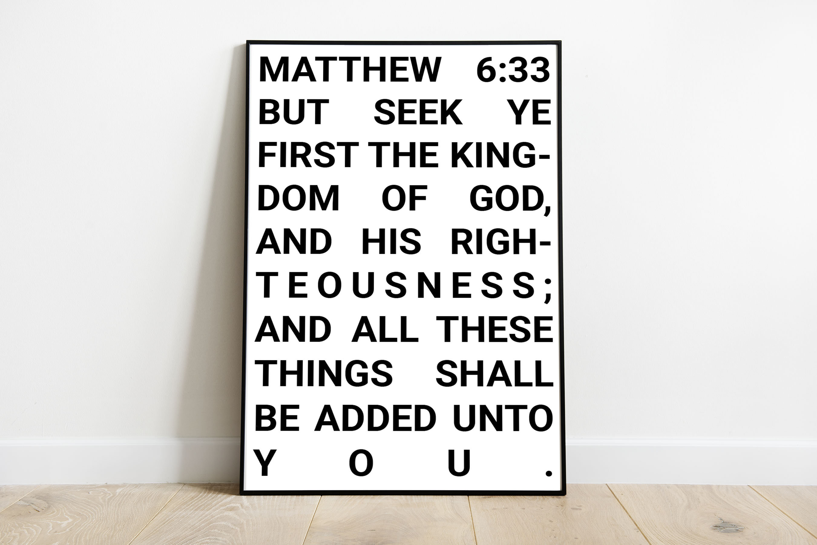 Printable Bible Verse 'matthew 6:33' Wall Art - 5 Different Poster ...