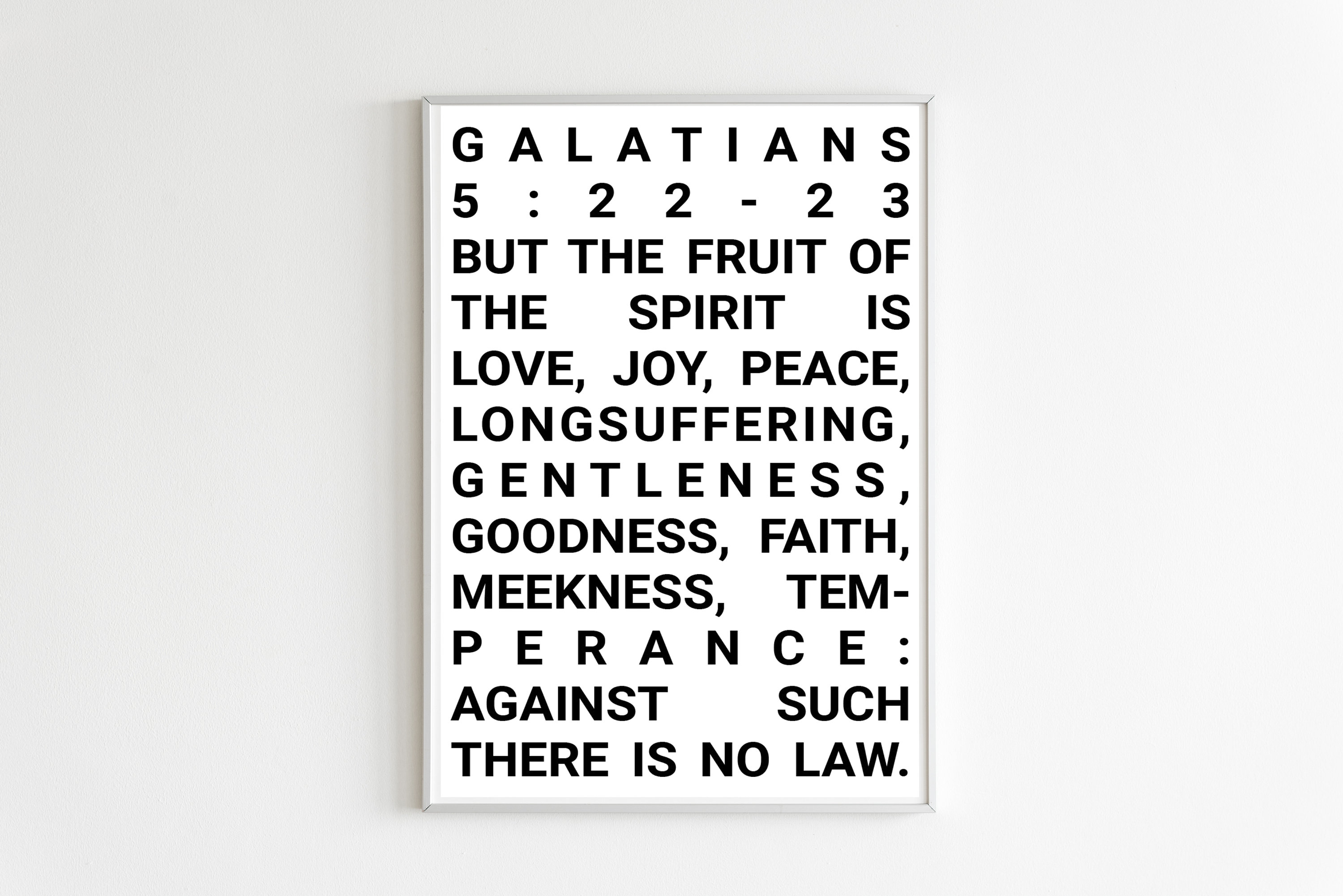 Printable Bible Verse 'galatians 5:22-23' Wall Art - 5 Different Poster ...