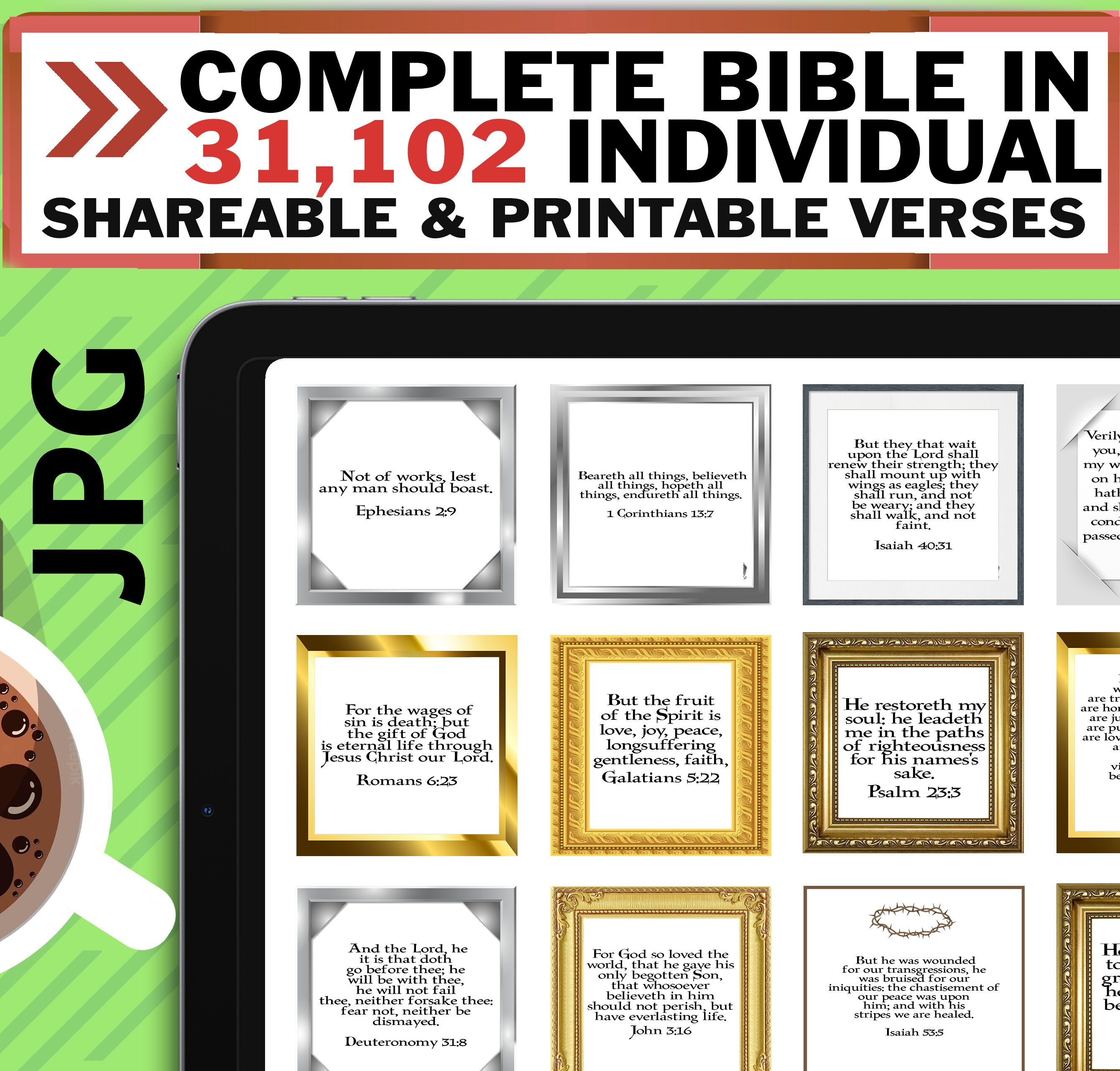 Digital KJV Complete Bible Verses | Presenting + Sharing | 31,102 ...