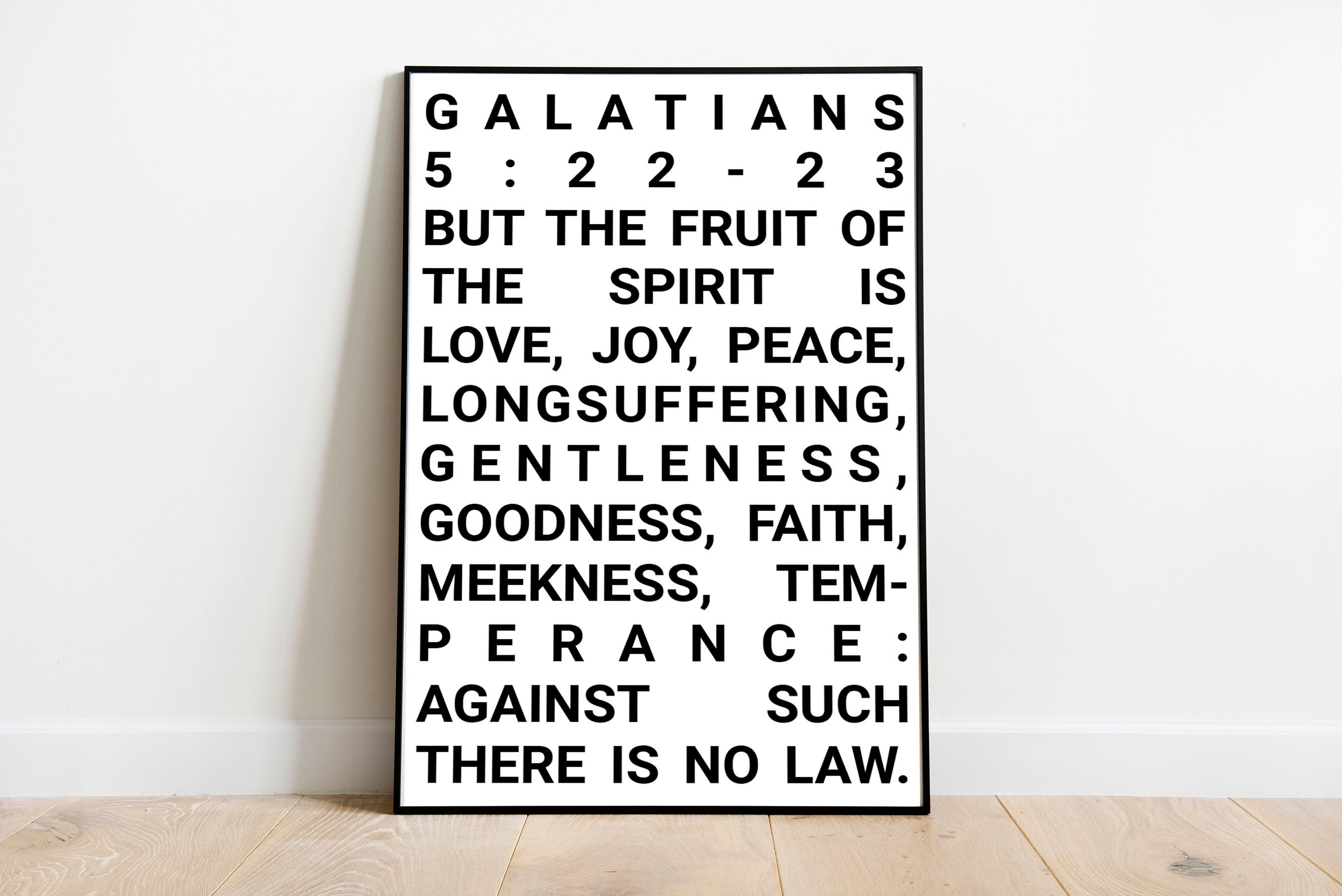 Printable Bible Verse 'galatians 5:22-23' Wall Art - 5 Different Poster ...