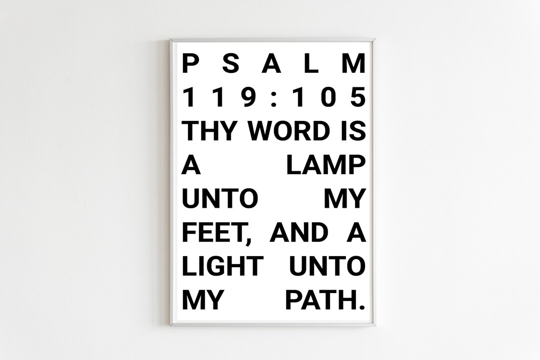 Printable Bible Verse 'psalm 119:105' Wall Art - 5 Different Poster ...