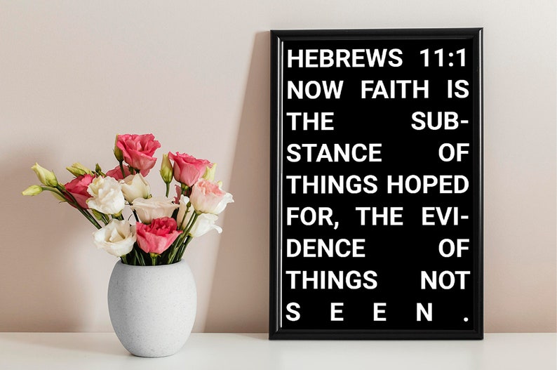 Printable Bible Verse 'hebrews 11:1' Wall Art 5 - Etsy