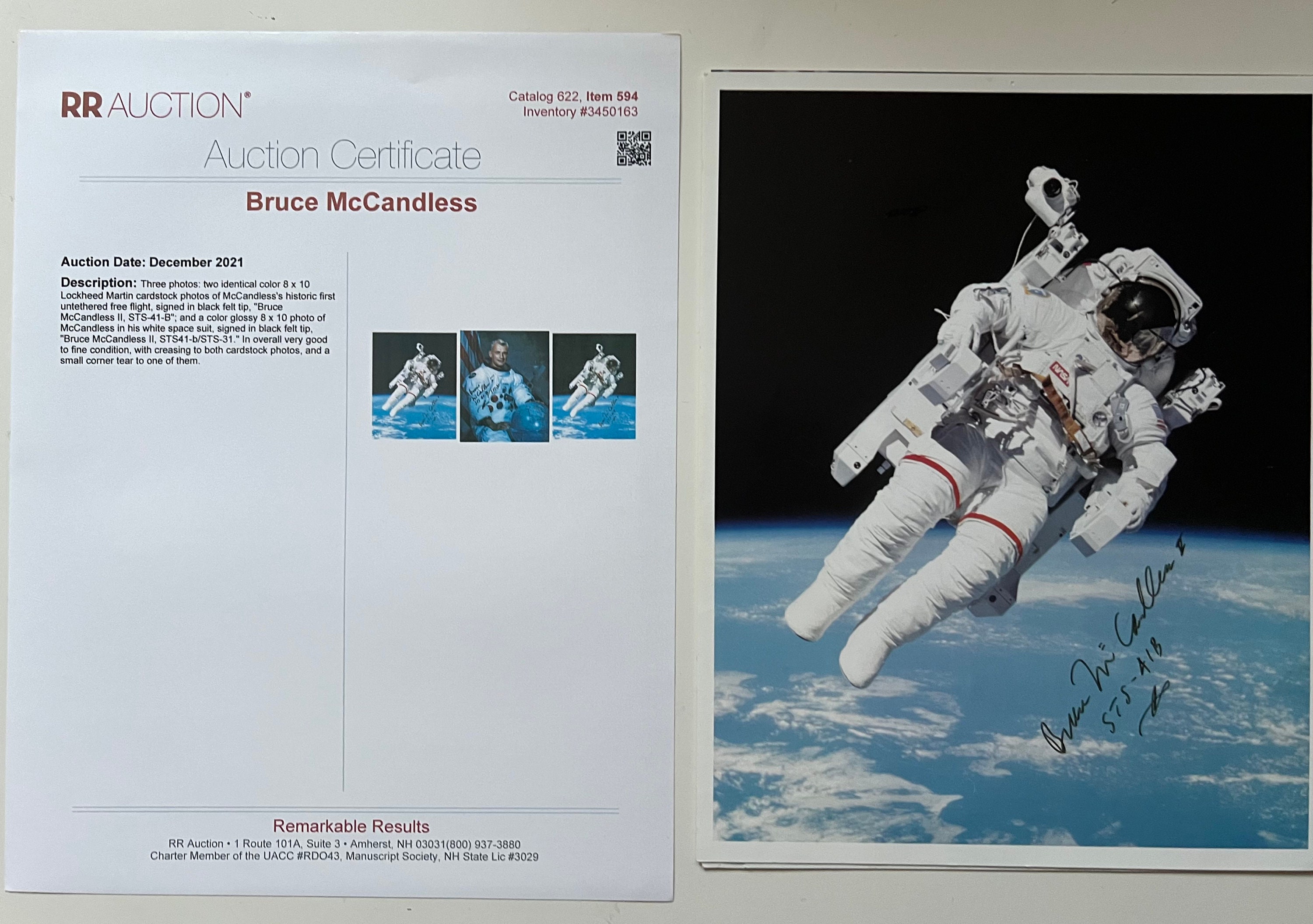 Bruce Mccandless II Autograph Signed Photo Space Shuttle Untethered ...