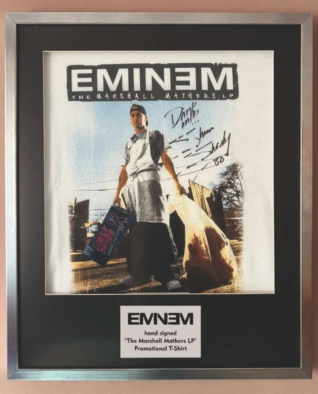 Eminem Autograph Signed the Marshall Mathers Lp Promotional T-shirt ...