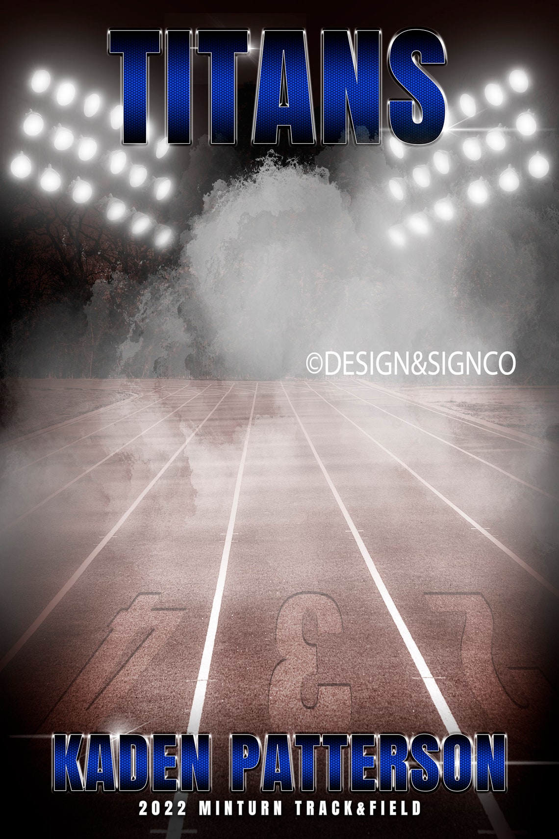 Track & Field Sports Template for Photoshop-senior Sports Banner-poster ...