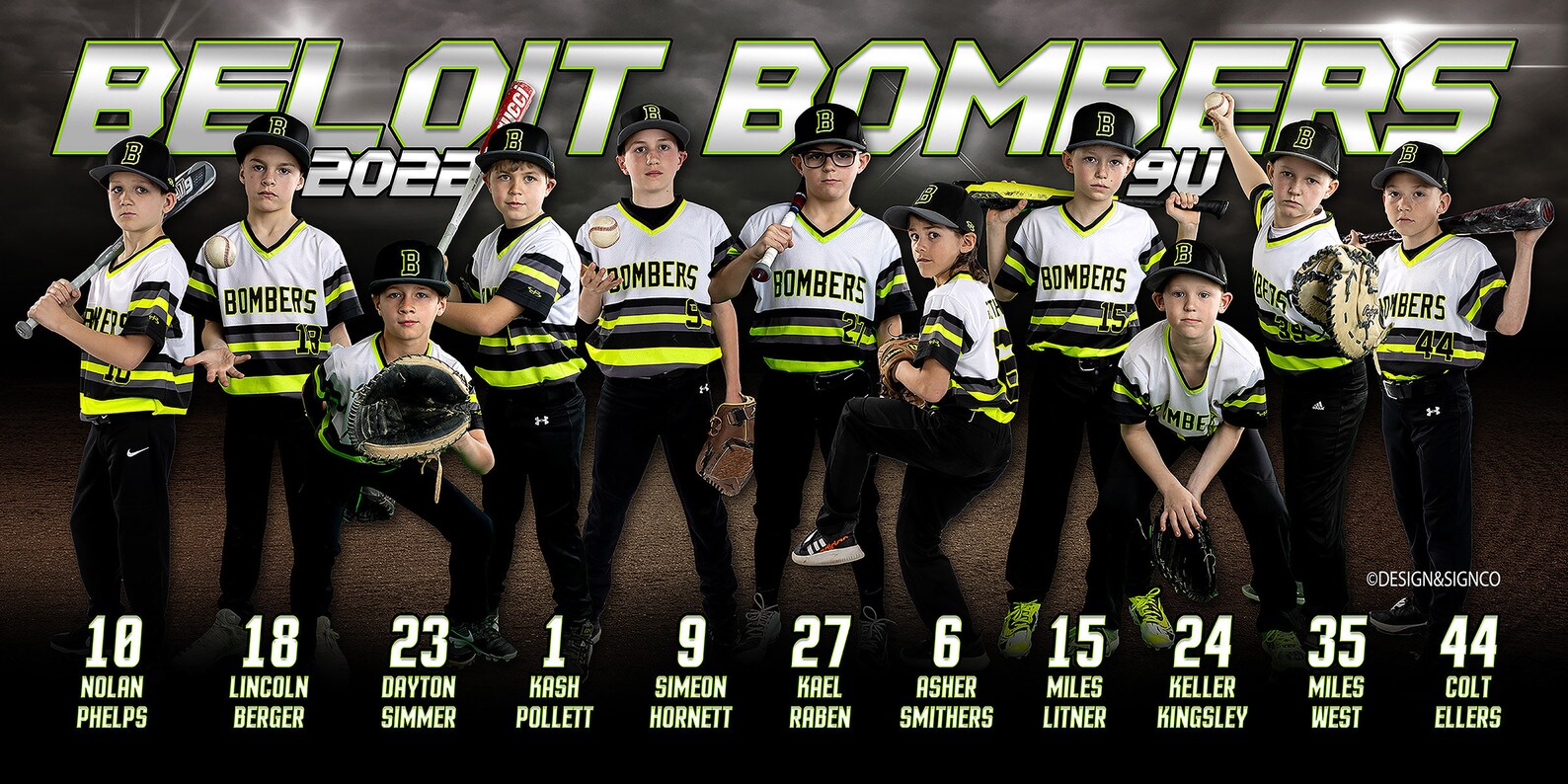 Baseballteam POSTER Background 6X3FT PSD Instant - Etsy